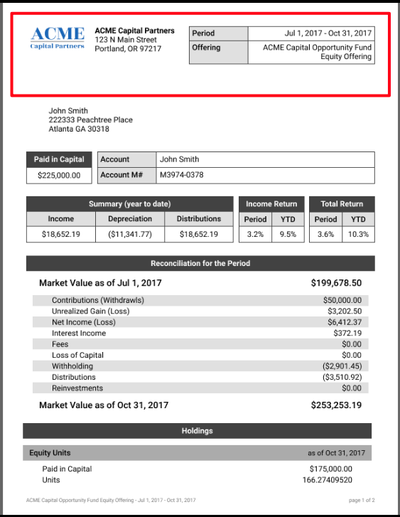 Reading your Statement